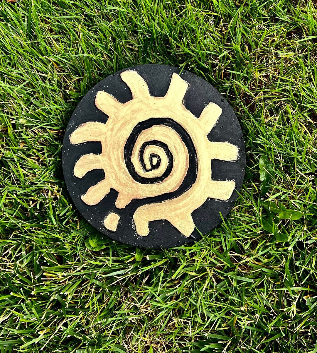 Aztec Sun Stepping Stone, 9" X 1", Sunburst Garden, Sun Art, NEW ITEM ...