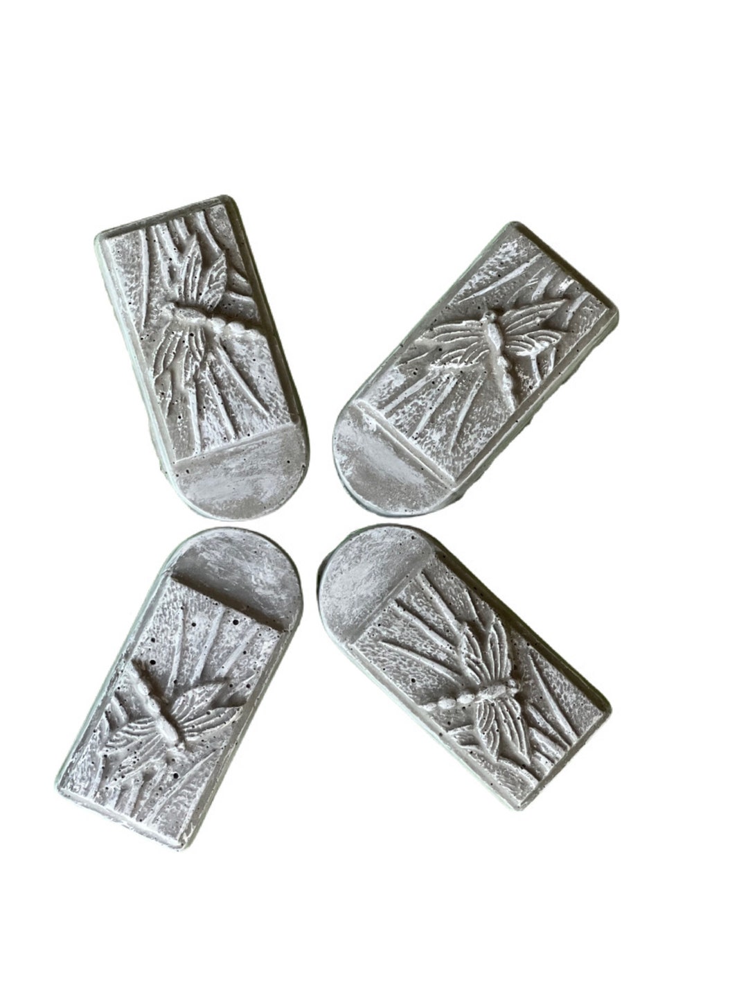 Pot Feet, Concrete Dragonfly Planter Feet, Set of 3 or 4, Garden Decor ...