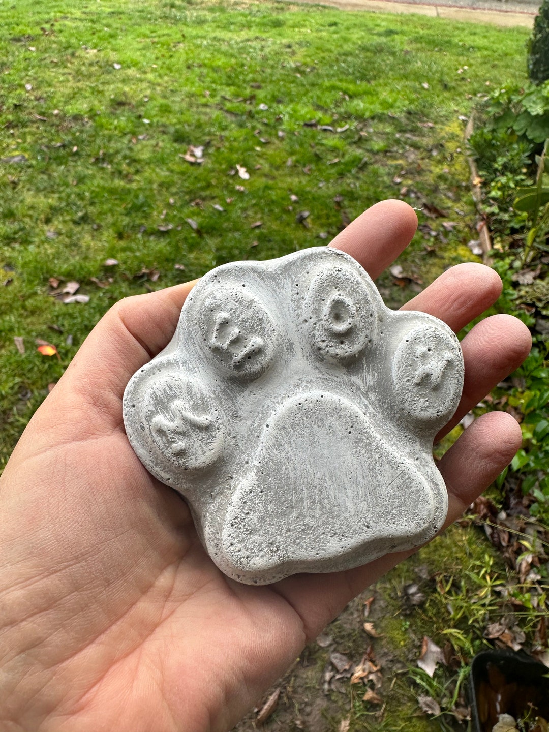 Cat Paw MEOW, Grave Stone, Garden Art, Pet Memorial Stone, Cat Paw ...