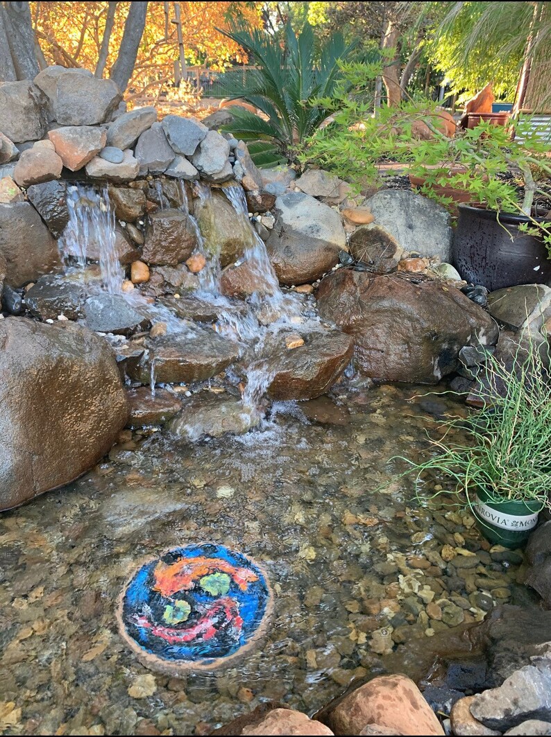 Koi Fish, Stepping Stone, Garden Stone, Pond Stone, Japanese Garden ...
