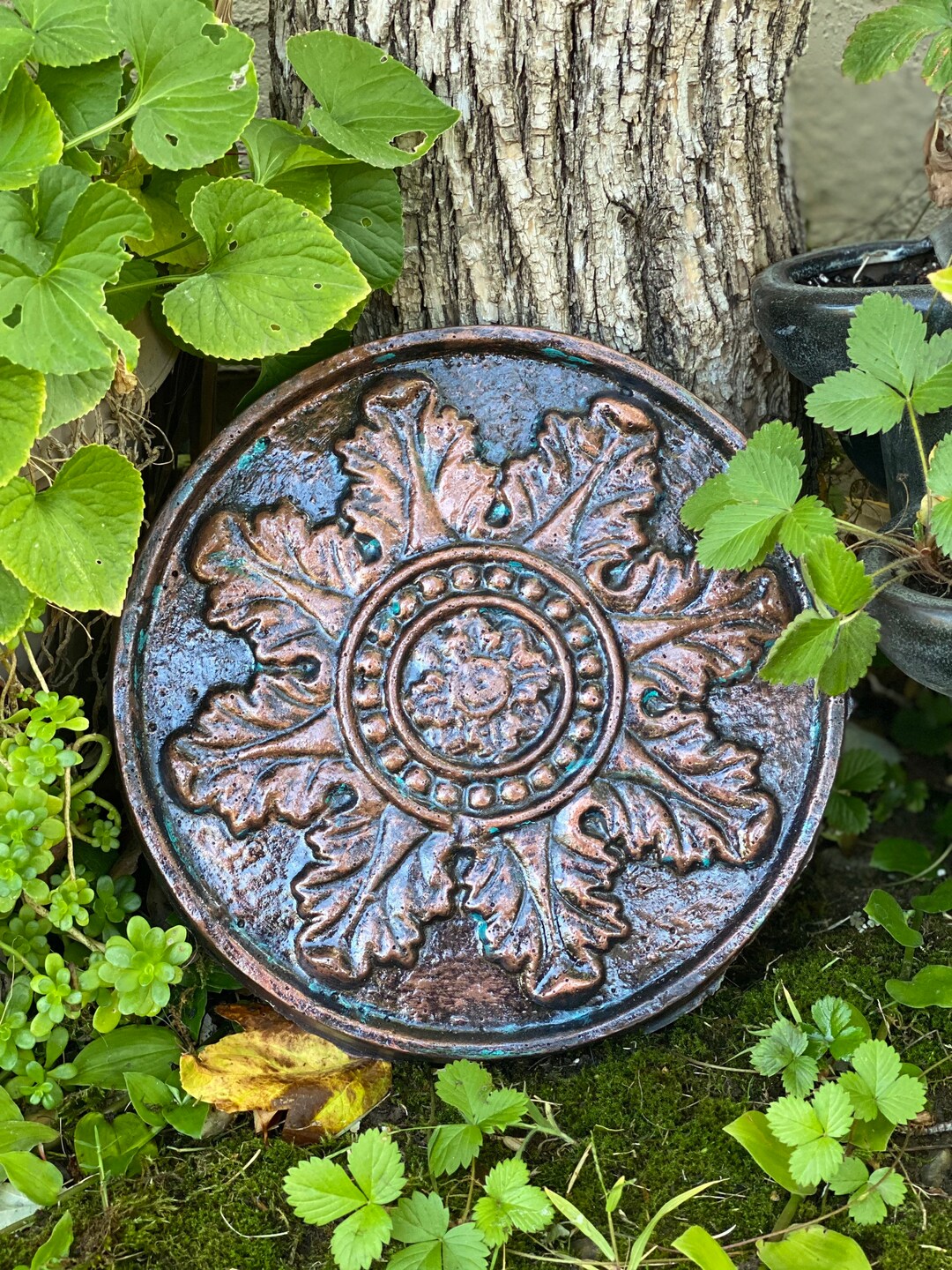 Tuscan Starburst Stepping Stone, 11”x1”, Concrete Garden Stone ...