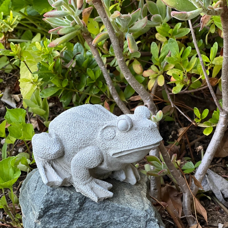 Stone Frog Figurine - Etsy