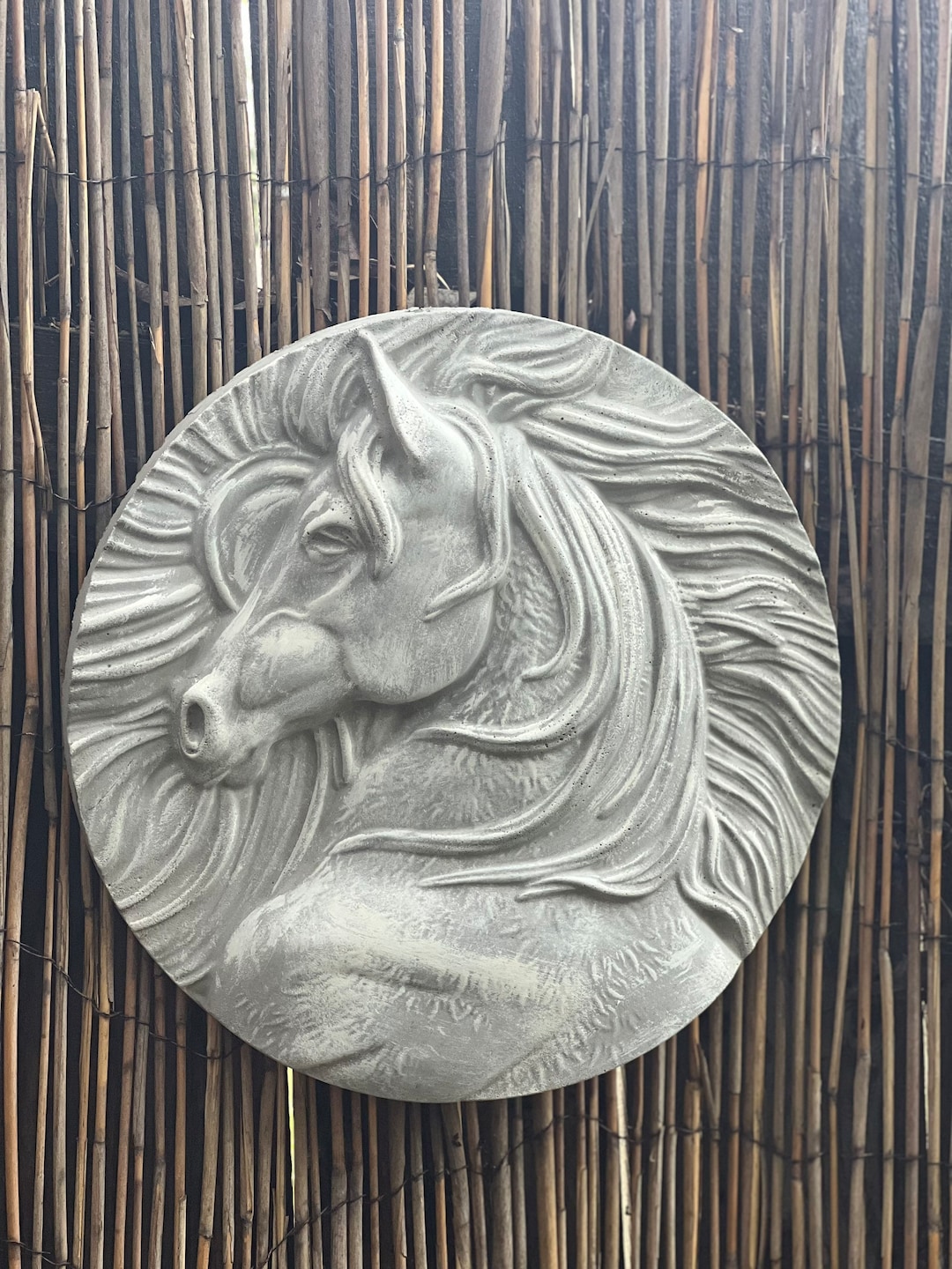 Horse Concrete Plaque, 12.5", Stepping Stone, Horse Art, Horse Gifts ...