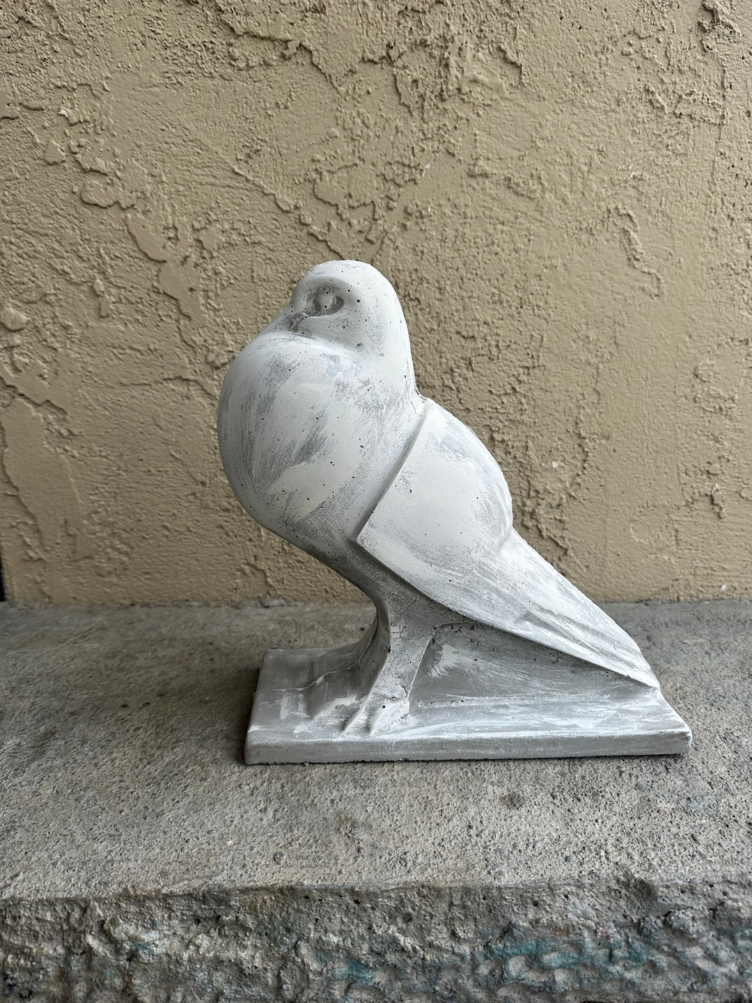 Concrete Dove Garden Statuary, Bird Sculpture, Bird Lover Gift Stone ...