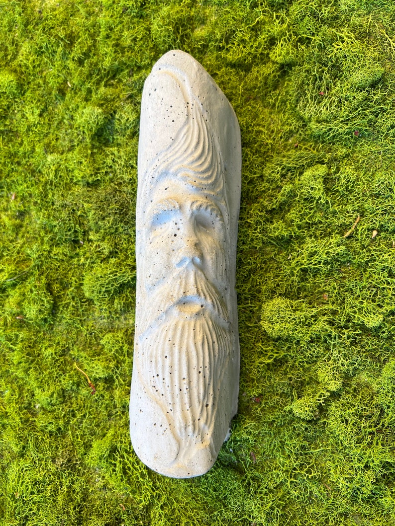 Concrete Log Face 10lx3wx2 Tree Spirit | Etsy