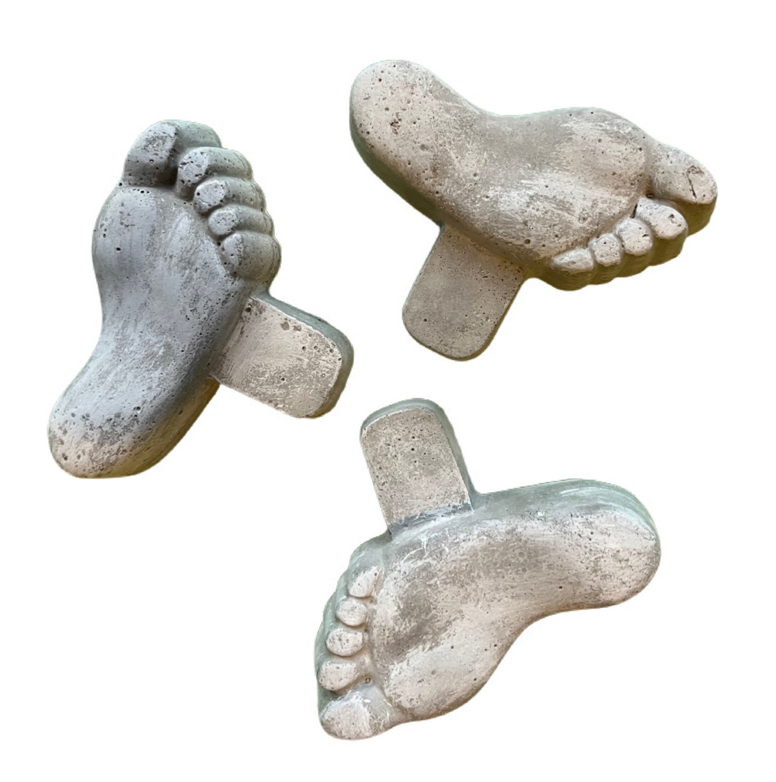 Foot Concrete Planter Feet 4 5/8 X 3 1/2 X 1 1/4 Deep Pot - Etsy