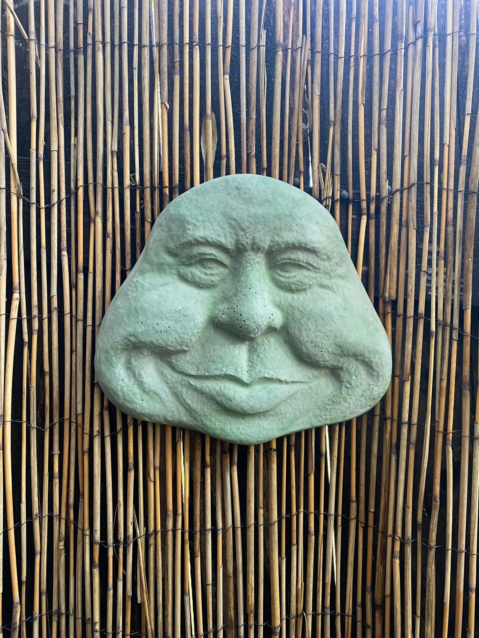 Green Man Face 10x8.5 Garden Face Décor Cement | Etsy