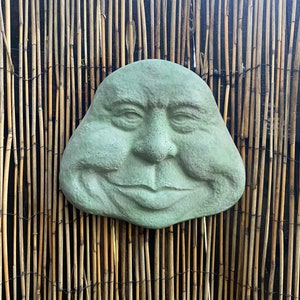 Green Man Face, 10"x8.5", Garden Face Décor, Cement Décor, Concrete Art ...