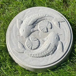 Koi Fish, Stepping Stone, Garden Stone, Pond Stone, Japanese Garden ...