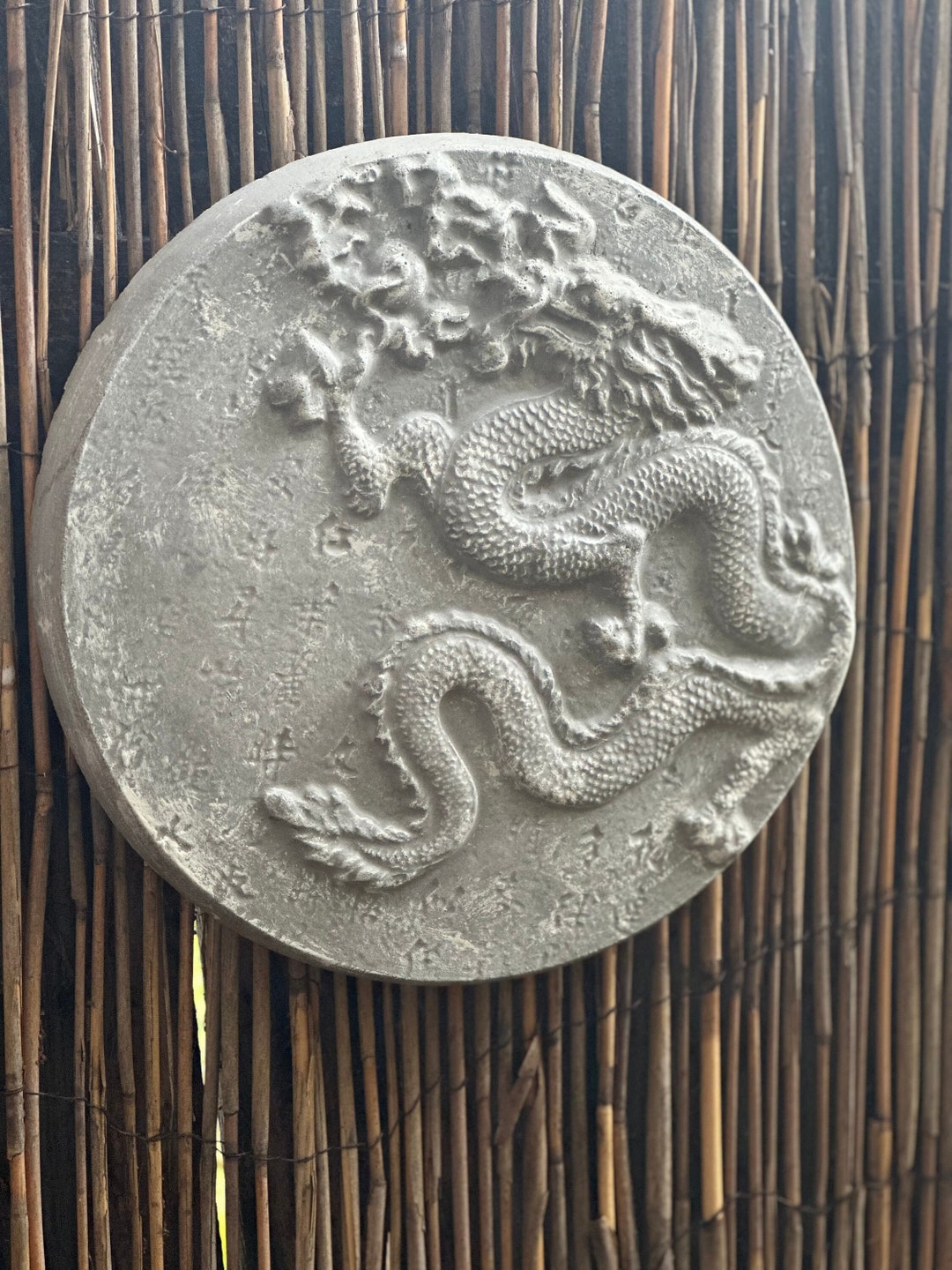 Dragon Stepping Stone, Concrete Decor, Oriental Stepping Stone, Dragon ...