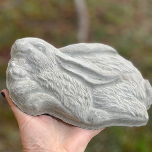 Bunny Stepping Stone, Concrete Step Stone, 8" X 5.5", Bunny Garden ...