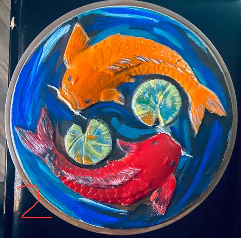 Koi fish stepping stone garden stone pond stone Japanese | Etsy