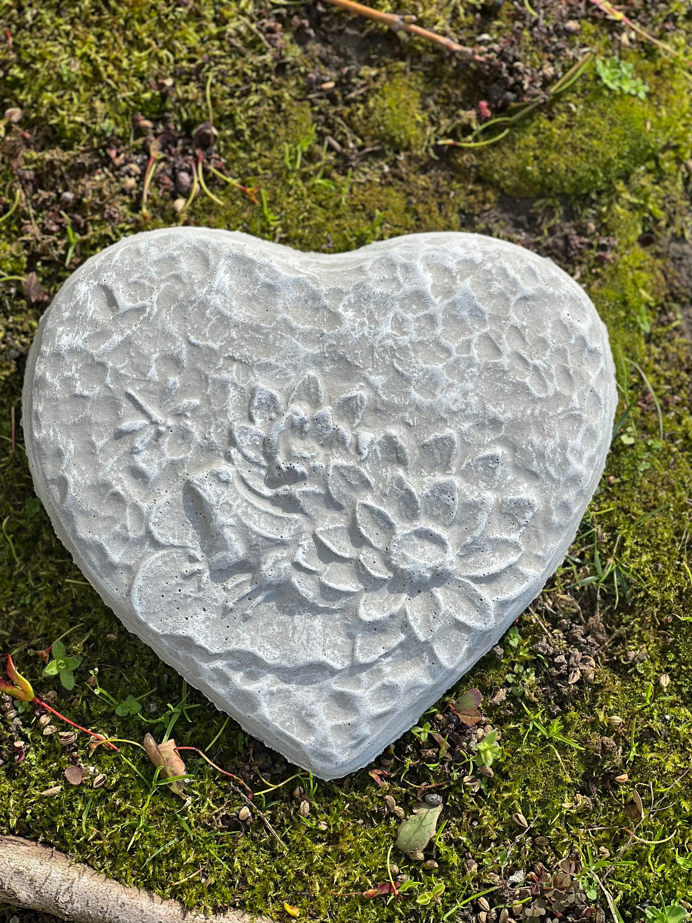 Lotus Stepping Stone, 8.75” X 8”, Gift of Love, Garden Stone, Concrete ...
