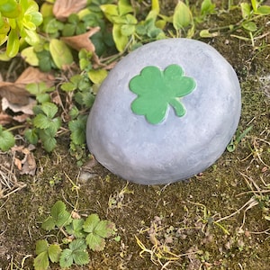 Concrete Shamrock, Rock Garden, 7" X 6" X 2" Thick, Garden Decor ...