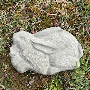 Bunny Stepping Stone, Concrete Step Stone, 8" X 5.5", Bunny Garden ...