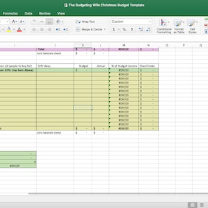 Christmas Budget Template - Etsy