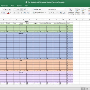 Annual Budget Template Zero-based Budget Excel Download - Etsy