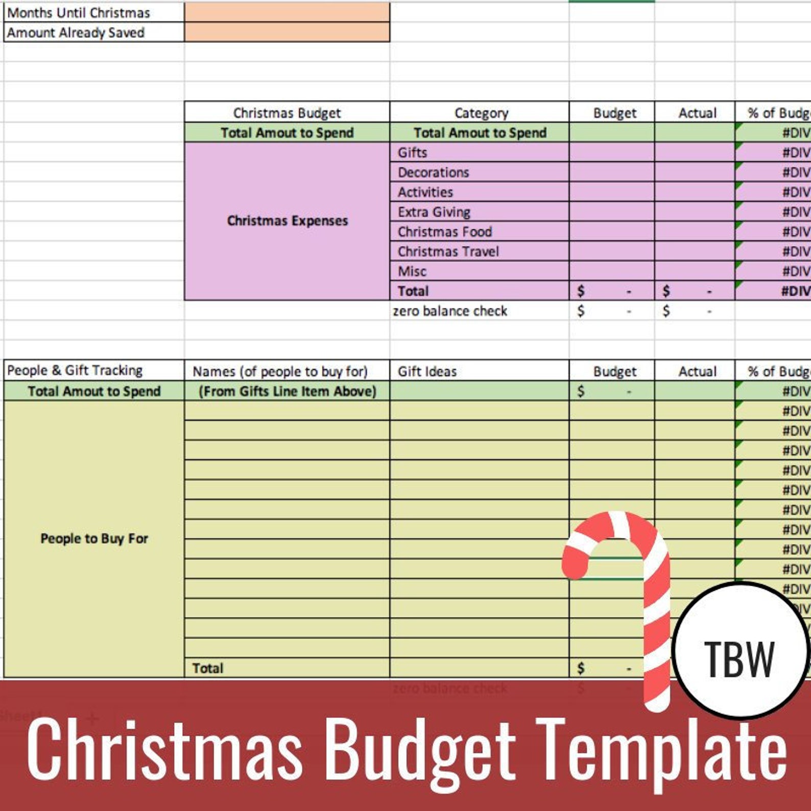 Christmas Budget Template - Etsy