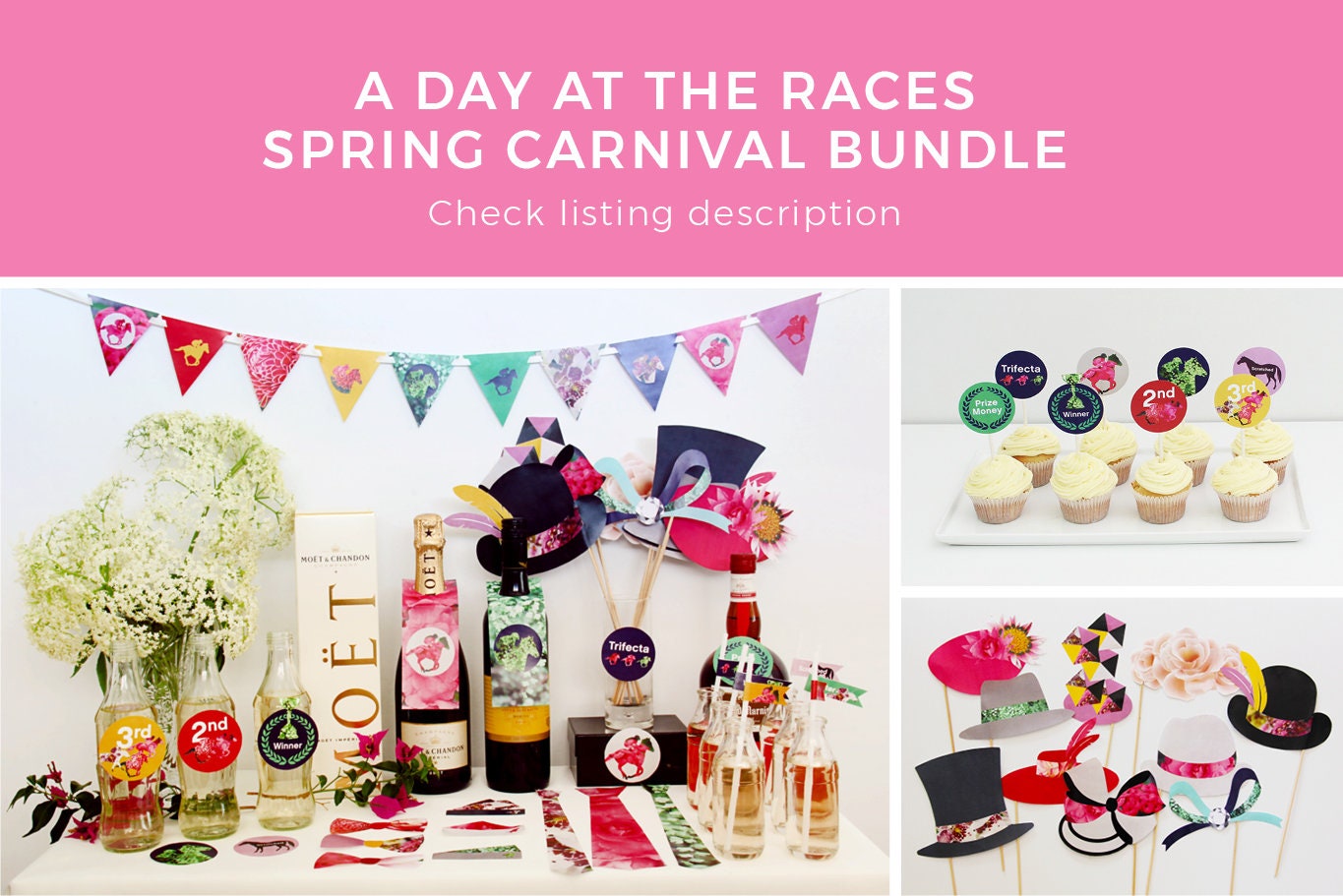 Melbourne Cup Props, Derby Photo Booth Props, Derby Decorations, Derby ...
