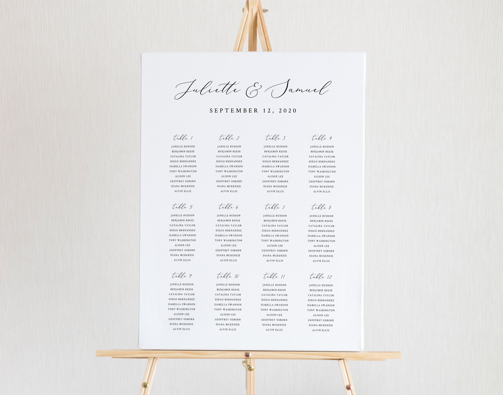 Editable Elegant Shower Seating Plan Sign Instant Download Printable ...