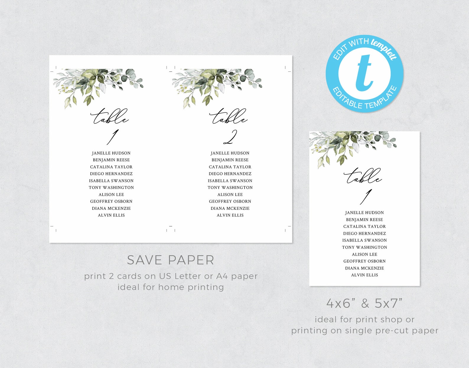 Rustic Seating Chart Template, Rustic Seating Cards, Rustic Seating ...