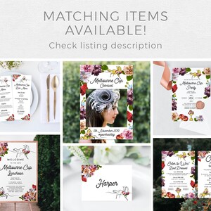 Melbourne Cup Menu Template, Melbourne Cup Luncheon Menu, Brunch, Bar ...