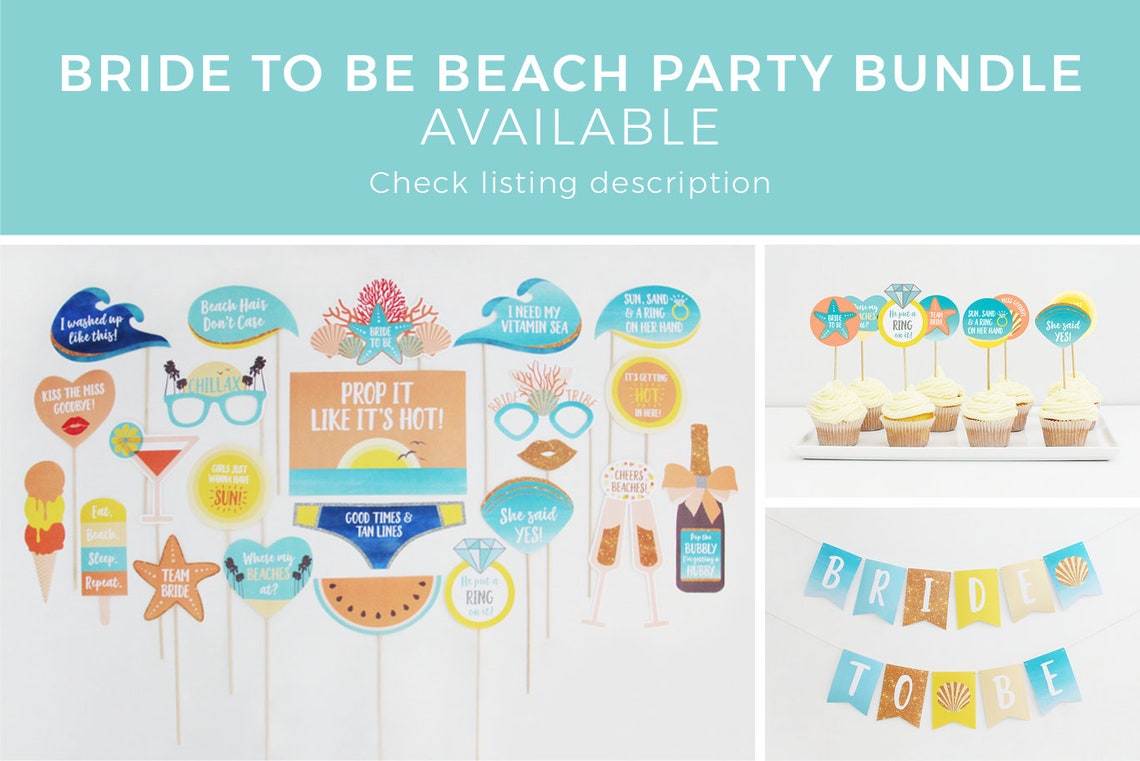 Bride to Be Banner, Beach Bridal Shower Banner, Beach Bachelorette ...