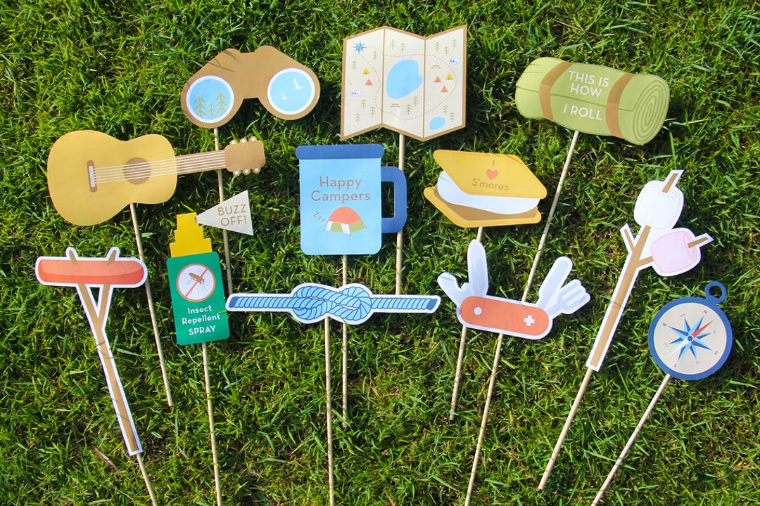 Camping Props, **BONUS** Smores & Trail Mix Signage, Camping Photo ...