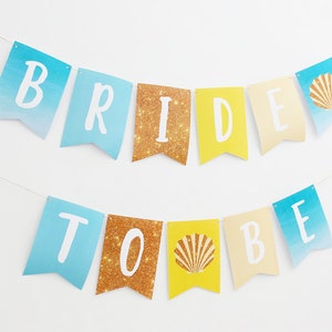Bride to Be Banner, Beach Bridal Shower Banner, Beach Bachelorette ...