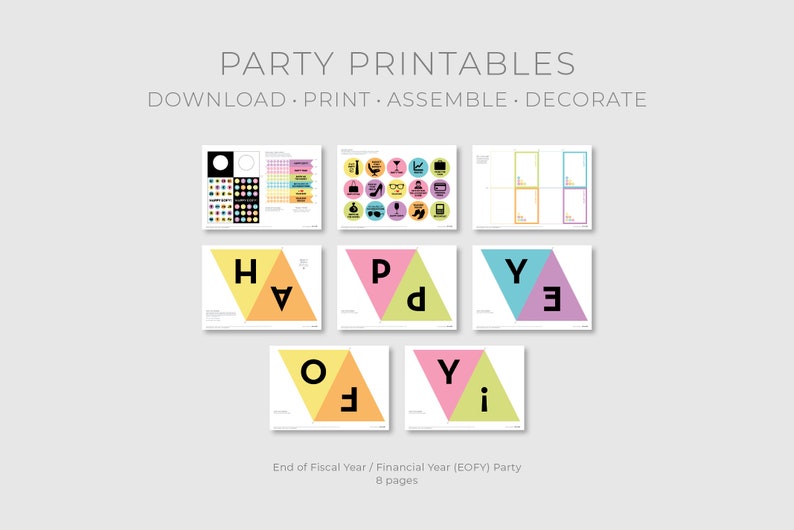 End of Fiscal Year Party, End of Financial Year Party Decorations, EOFY ...