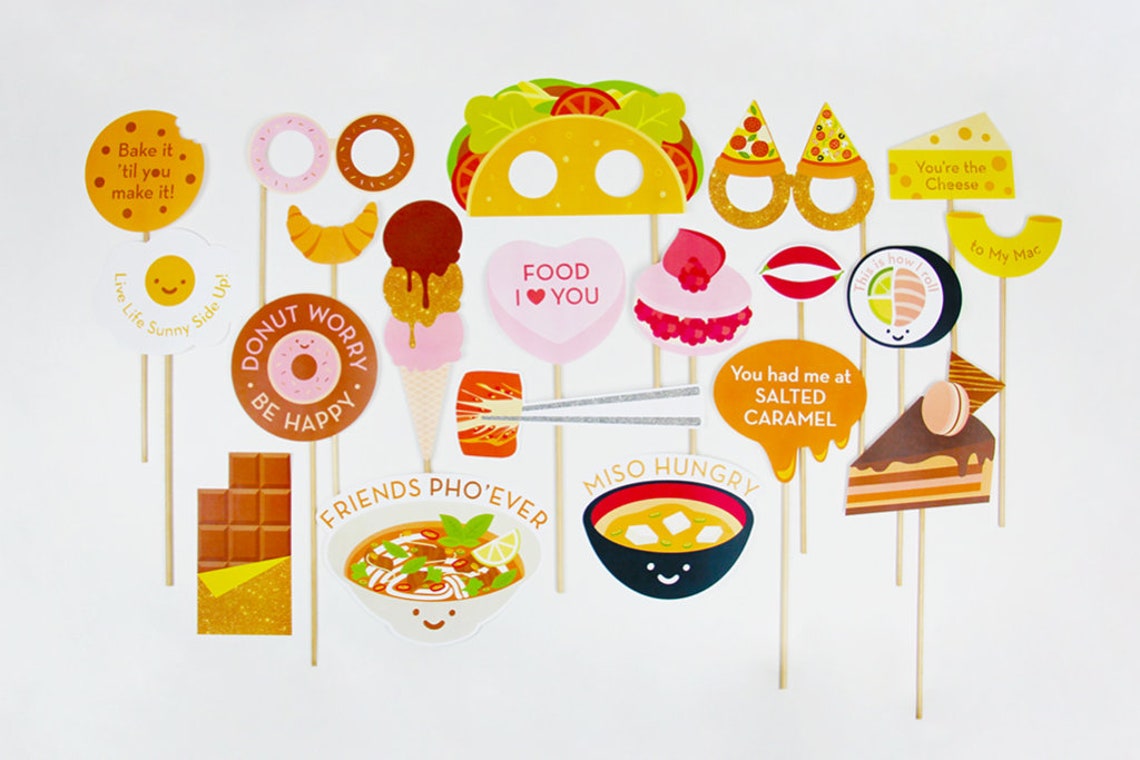 Foodie Props, Potluck Party Props, Potluck Party Decorations, Food ...