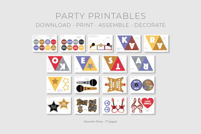 Karaoke Party Decorations Karaoke Photo Booth Props Karaoke - Etsy ...