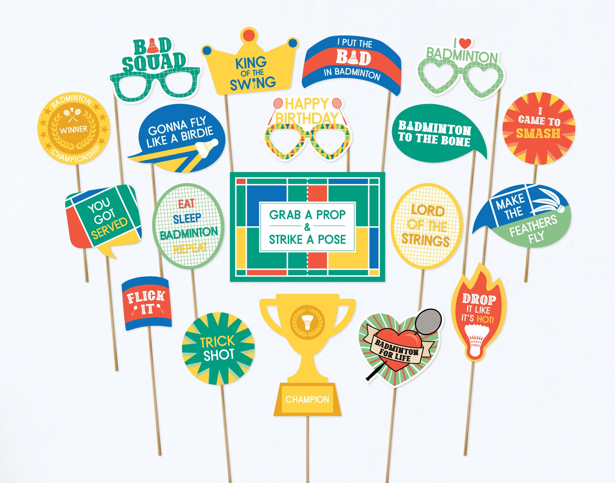 Badminton Birthday Decorations, Badminton Props, Party Decorations ...