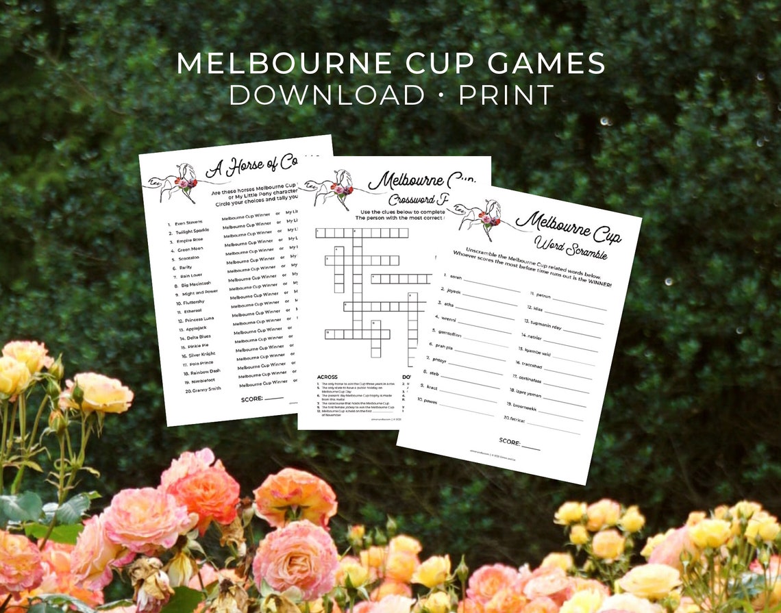 Melbourne Cup Games, Horse Racing Games, Crosswords, Word Scramble ...