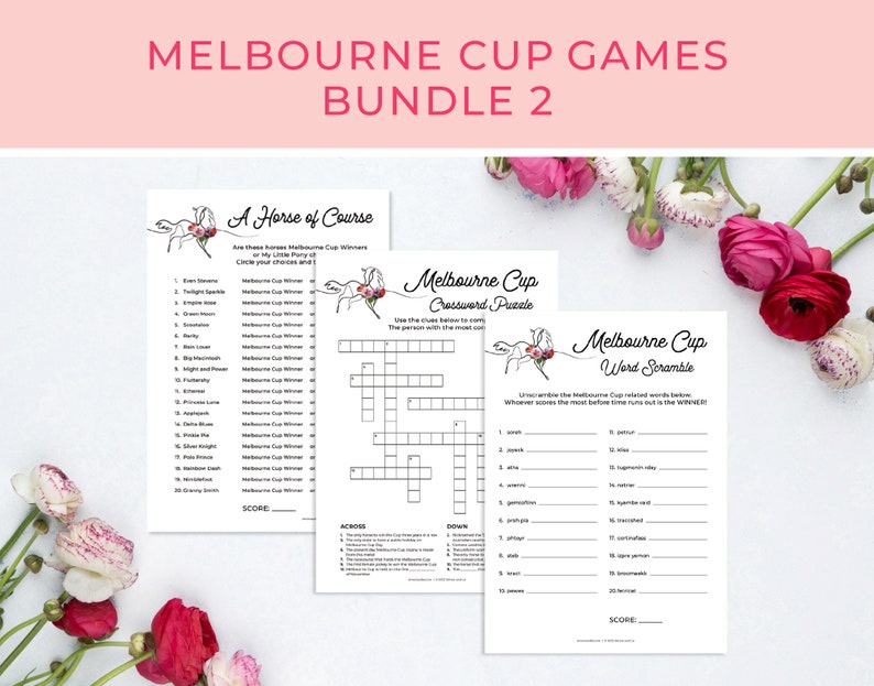 Melbourne Cup Games, Horse Racing Games, Crosswords, Word Scramble ...
