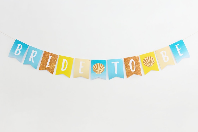 Bride to Be Banner, Beach Bridal Shower Banner, Beach Bachelorette ...