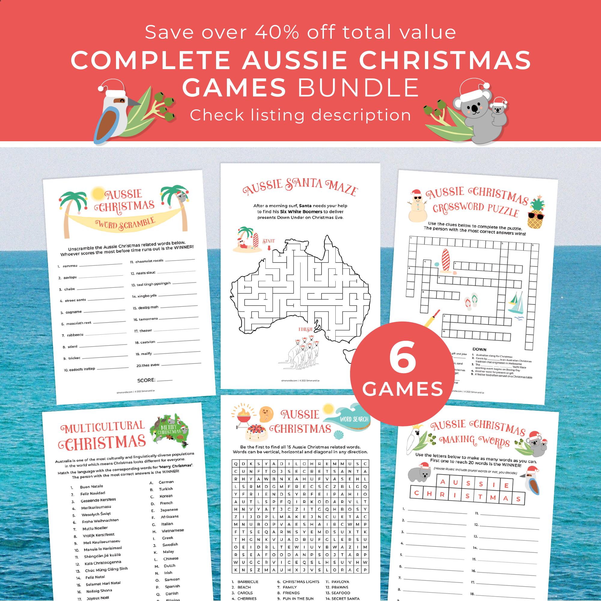 Aussie Christmas Word Search Game, Australian Christmas, Christmas ...