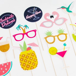 Tropical Party Props, Summer Party Props, Tropical Photo Booth Props ...