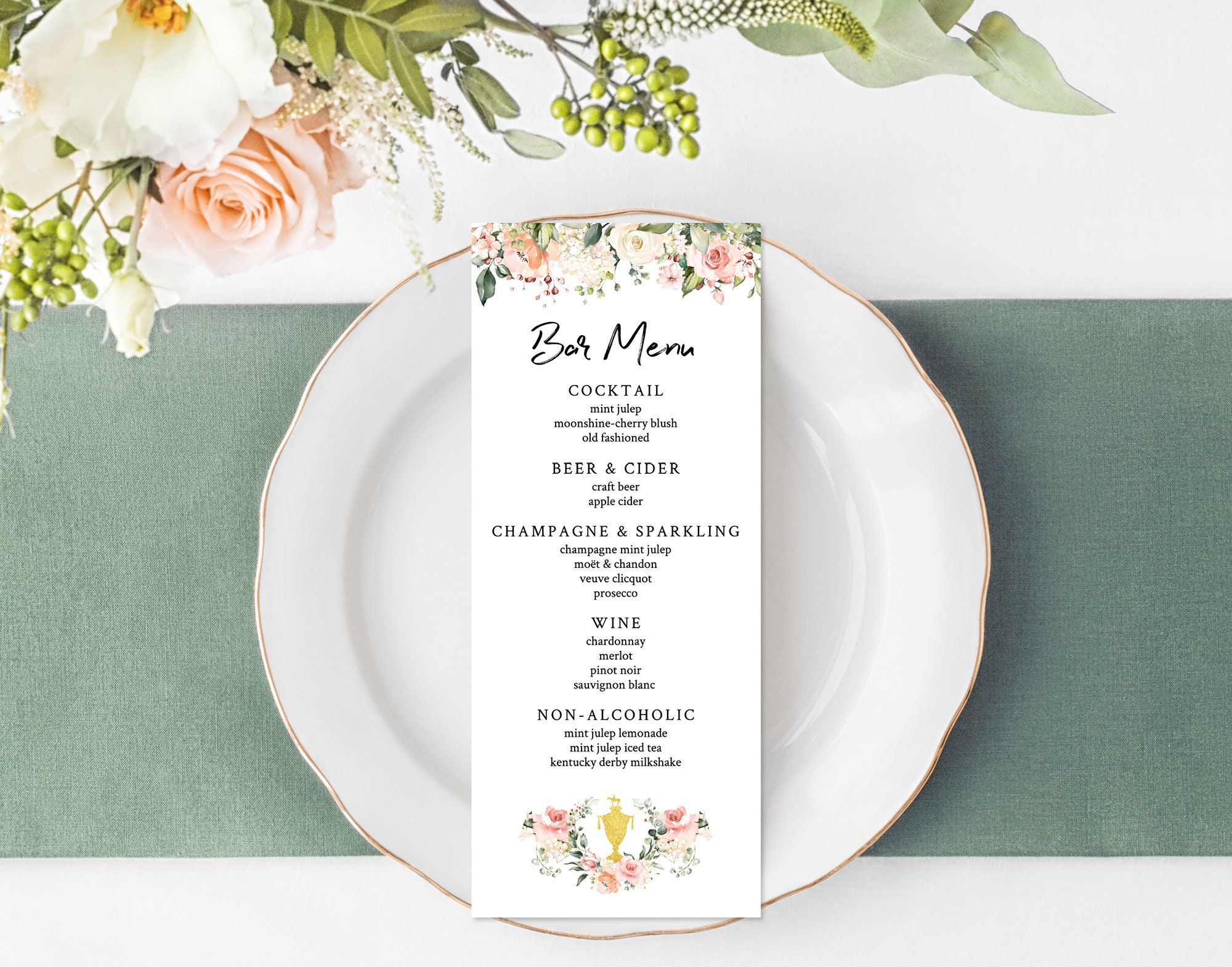 Kentucky Derby Menu Template, Derby Lunch Menu, Dinner Menu, Derby Bar ...