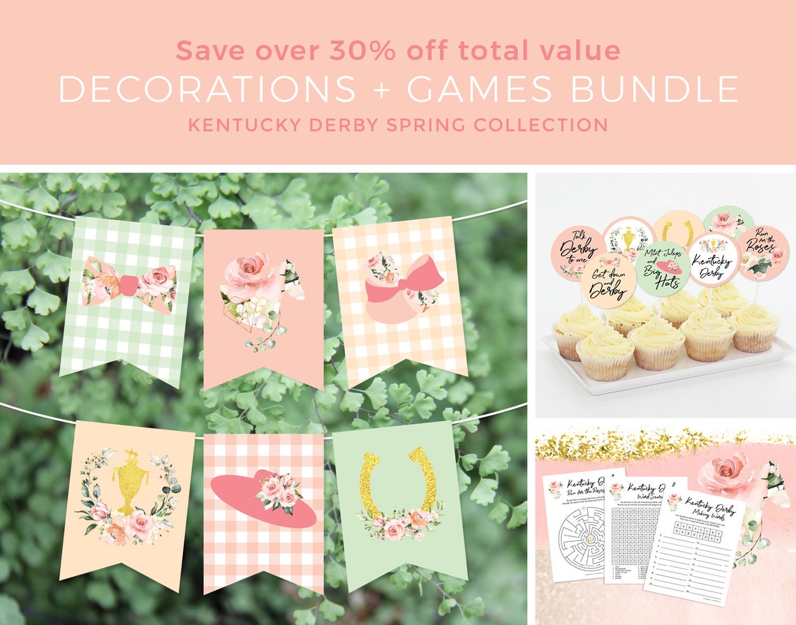 Spring Kentucky Derby Banner Derby Buntings Kentucky Derby - Etsy
