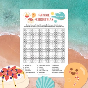 Aussie Christmas Word Search Game, Australian Christmas, Christmas ...