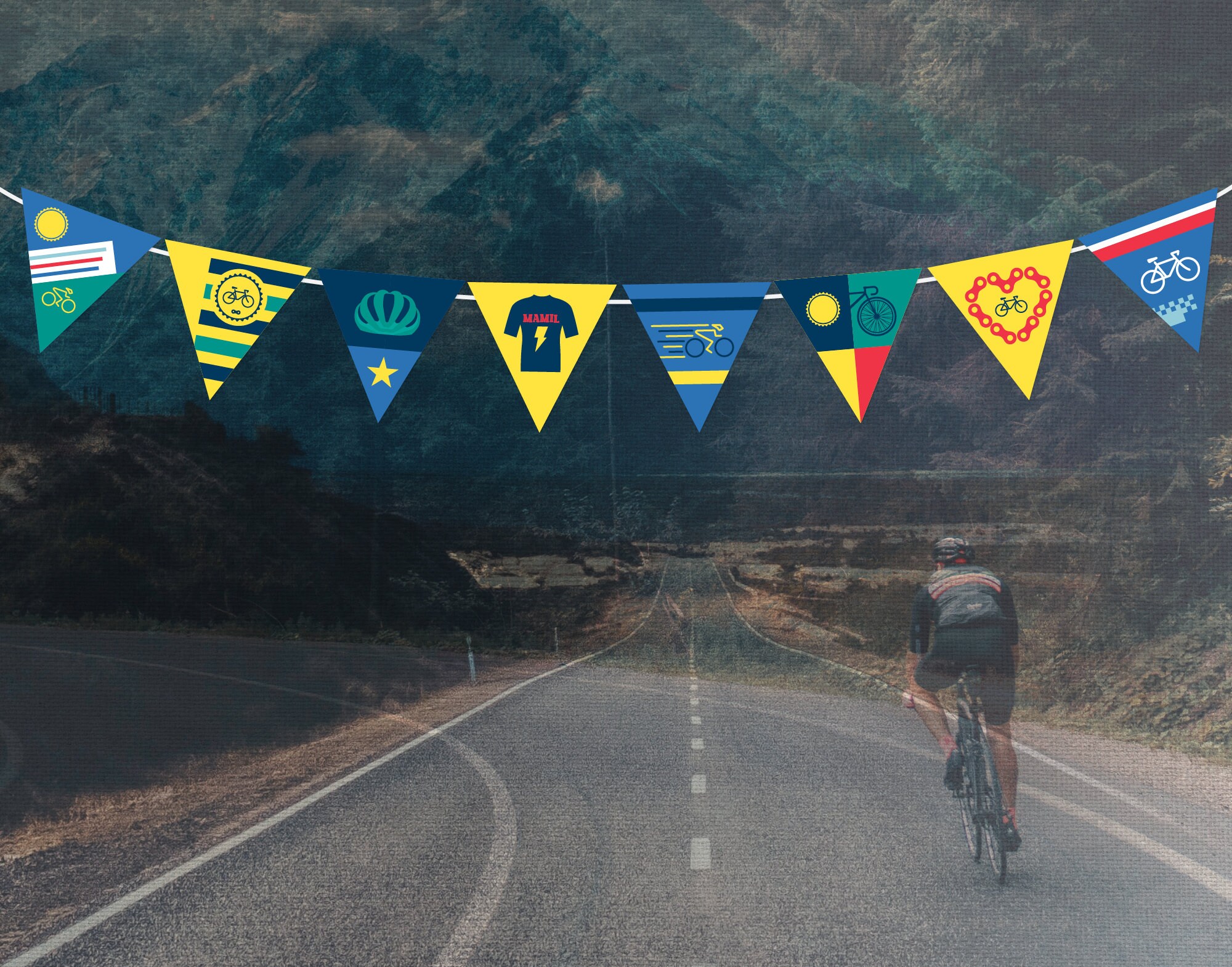 Cycling Birthday Decorations Mamil Cycling Props Cycling | Etsy