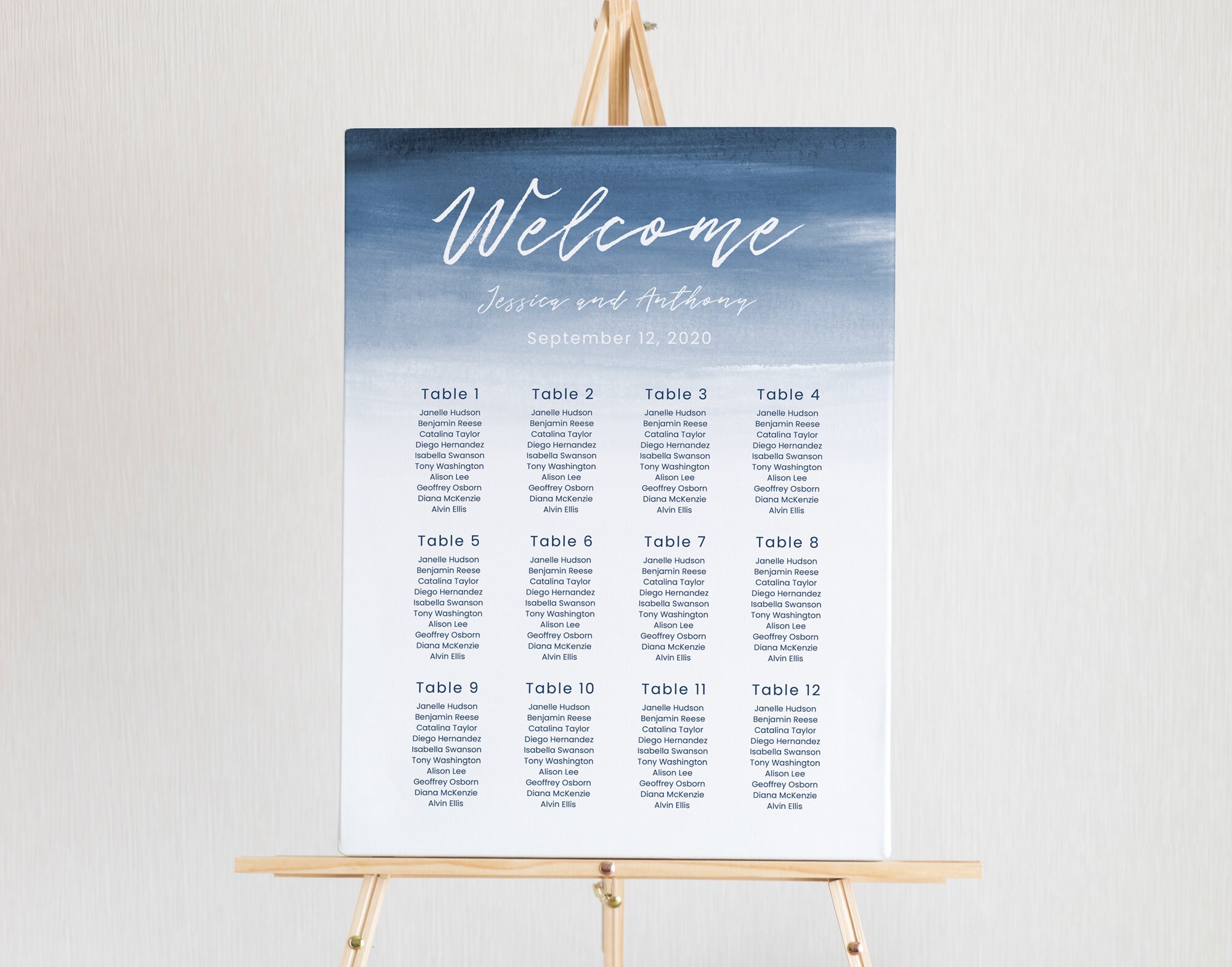 Beach Seating Chart Editable Template Beach Wedding Seating - Etsy