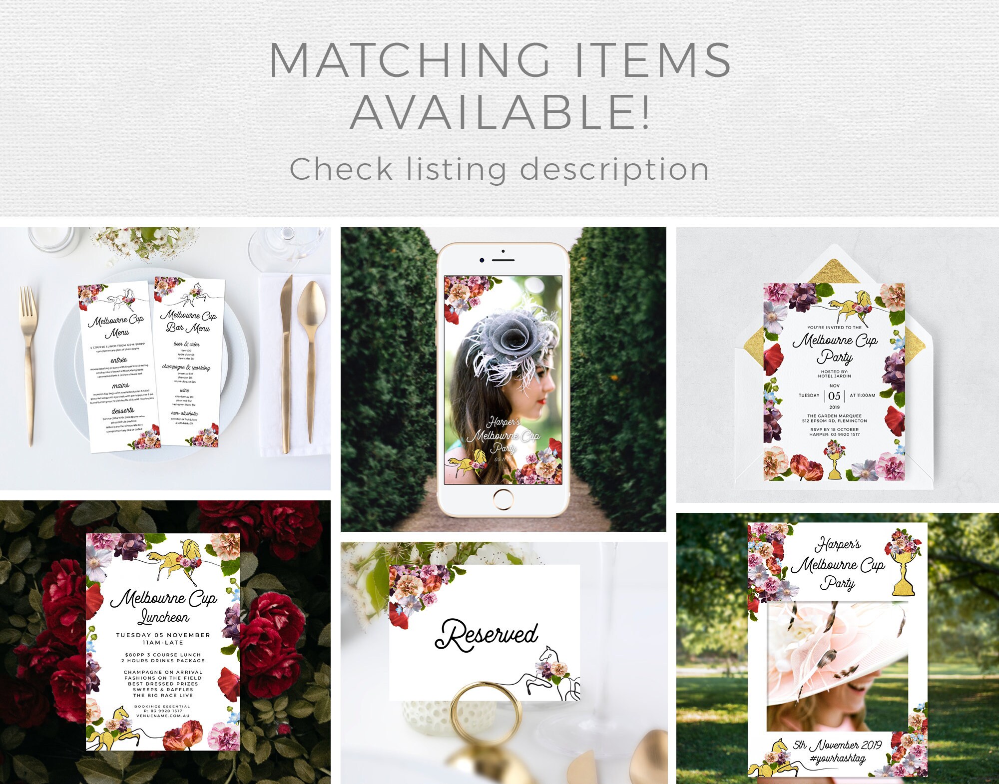 Melbourne Cup Photo Booth Frame Template Melbourne Cup Props - Etsy