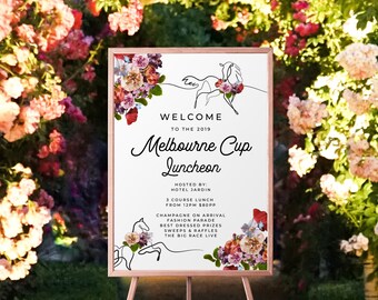 Melbourne Cup Poster Template Melbourne Cup Sign Luncheon | Etsy