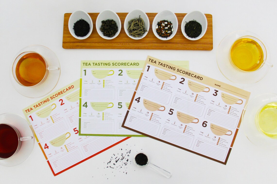 Tea Tasting Scorecards Tea Sampler Tea Tasting Party | Etsy
