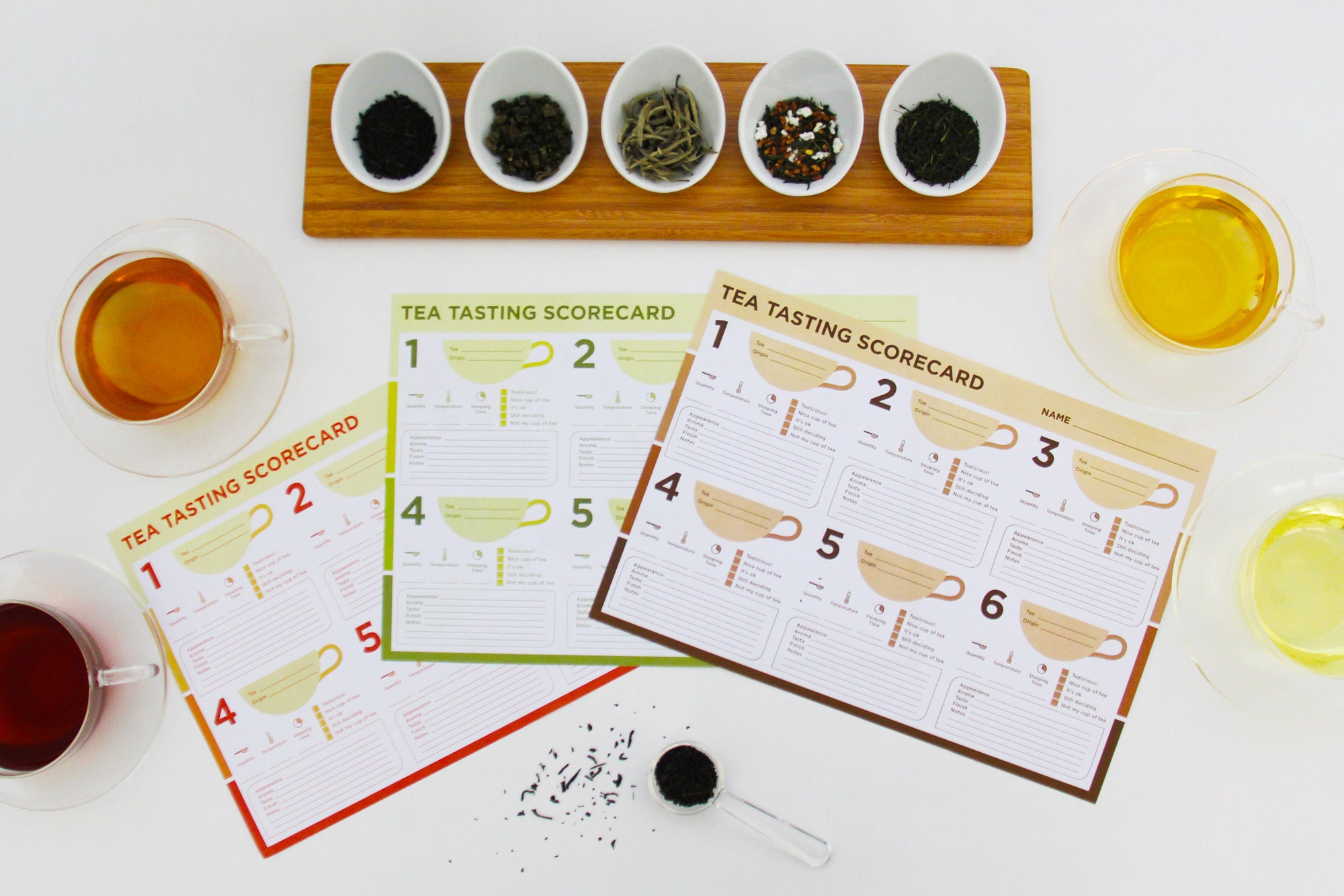 Tea Tasting Scorecards Tea Sampler Tea Tasting Party | Etsy