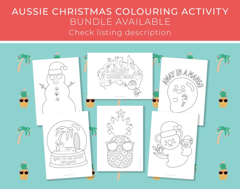 Aussie Christmas Party Games Bundle, Australian Christmas Activity ...