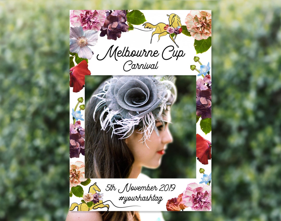 Melbourne Cup Photo Booth Frame Template, Melbourne Cup Photo Props ...
