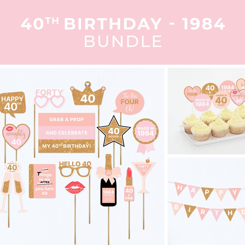 40th Birthday Decorations - Etsy